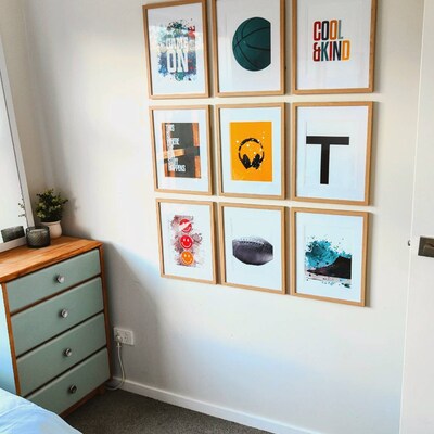 2833 Purple Wall Art Set, Purple Wall Decor Set, Girls Room Decor, Girl ...