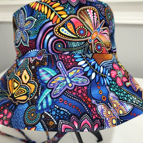 Pannotia by Oasis Fabrics Teal, Pink, and Yellow Floral Butterfly ...