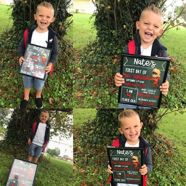First Day of School Printable Signs | Back to School | Kids Digital ...