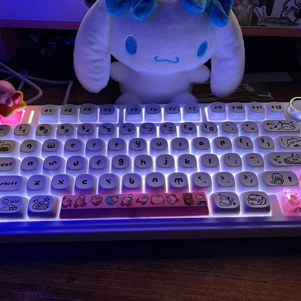 Gradient Pastel Keycap Set, OEM Profile, Shine-through, PBT, Cherry MX ...