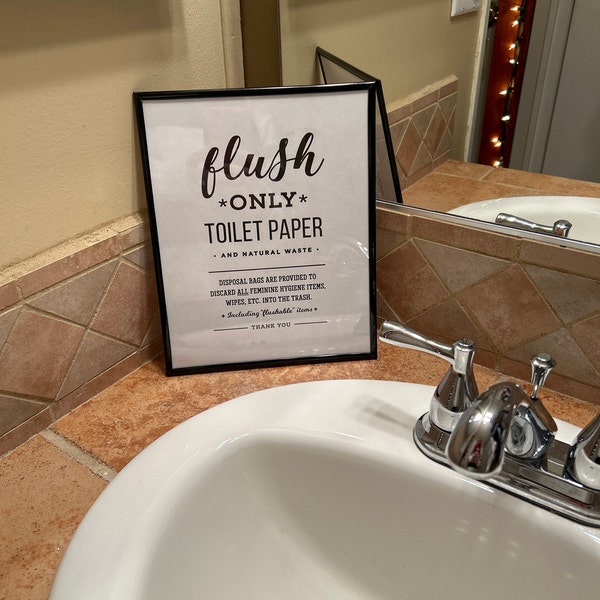 Printable Funny Bathroom Sign Toilet Trivia Game, Wash Your Hands, You ...