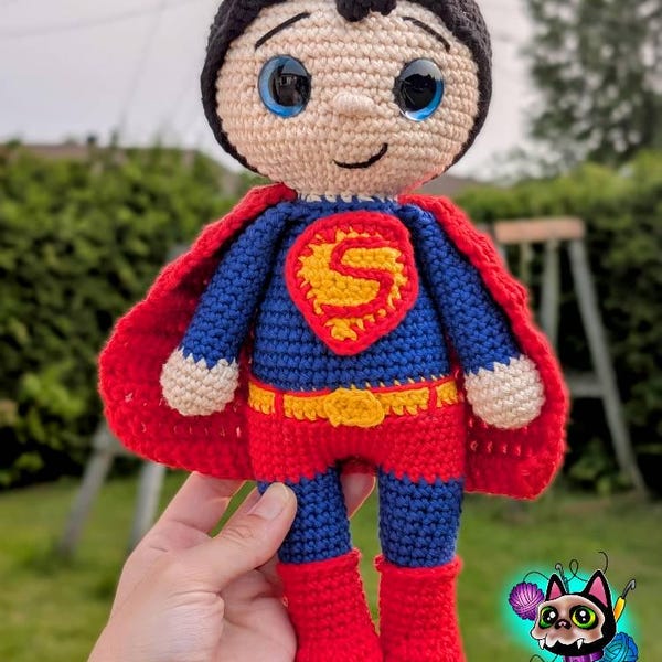 Crochet Pattern, Superhero Crochet Pattern, English Crochet Pattern, Amigurumi Crochet Doll ...