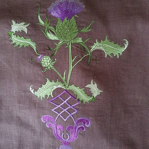 Thistle Stomacher - Machine Embroidery Design Assembled and Split Into ...