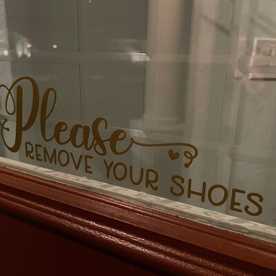 Please Remove Your Shoes Vinyl Decal remove Your Shoes Vinyl Sticker ...