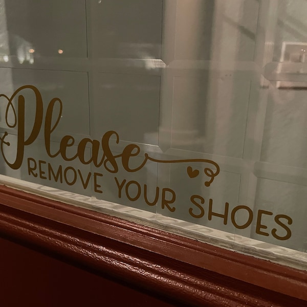 Please Remove Your Shoes Vinyl Decal -remove Your Shoes Vinyl Sticker ...