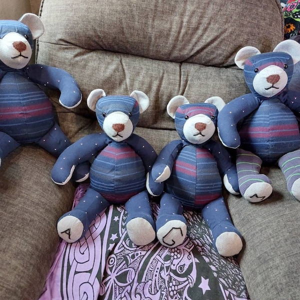 Simple Memory Bear Pattern 18" Easy Bear Pattern Memorial Bear Sewing ...