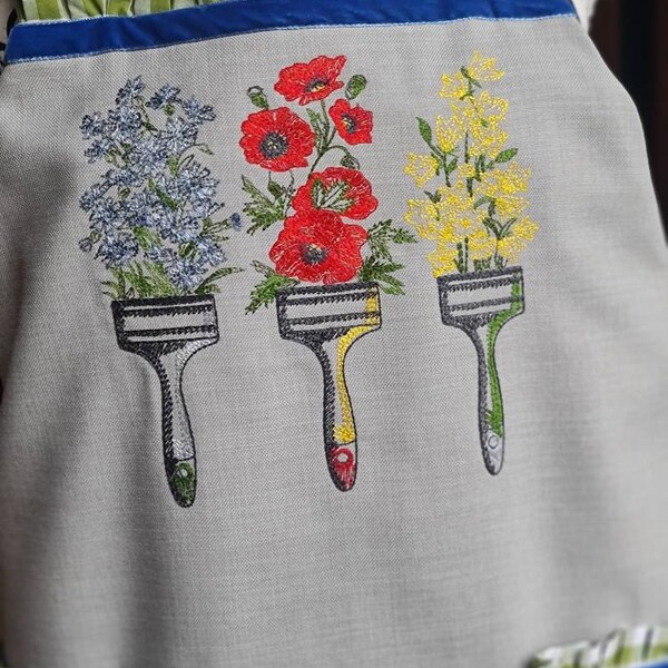 Floral Brush SET Machine Embroidery Design 5 SIZES, Cornflowers ...