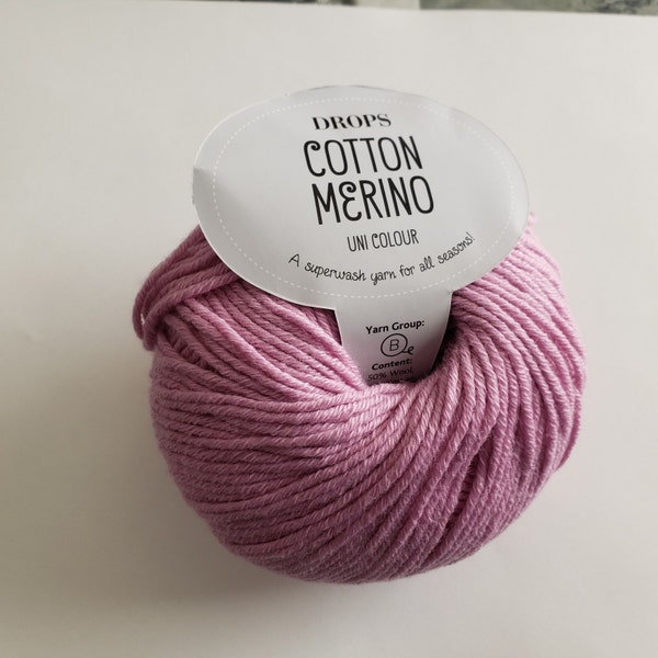 DROPS Cotton Merino Yarn Soft Wool DK Light Worsted Yarn Superwash ...