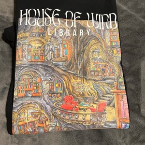 House of Wind Library Velaris ACOTAR Illustrated Art Licensed - Etsy
