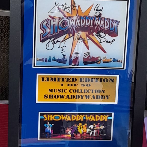 Showaddywaddy signiertes Display - Etsy.de