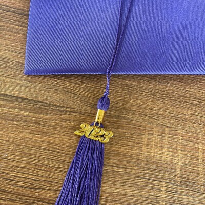 Shiny Gold Graduation Cap With Tassel 2024 Date Drop Blank Grad Cap for ...