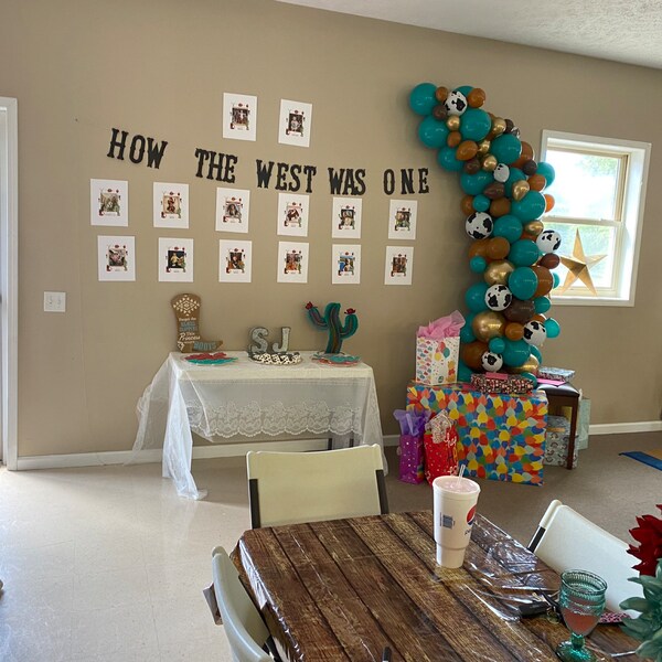 How the West Was One - First Rodeo Birthday Party, Customized Banner ...