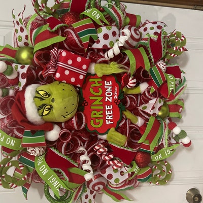 Grinch Wreaths, Grinch Swags, Grinch Decor, Grinch Decorations, Grinch ...
