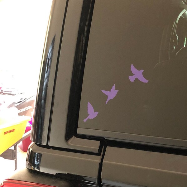 Small Flock of Birds in Flight Car Window Decal - Etsy