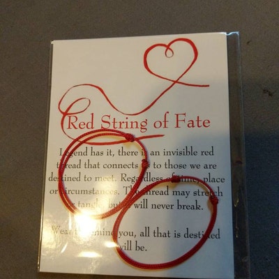 Red String of Fate Couple Bracelet Set With Card / Kabbalah - Etsy