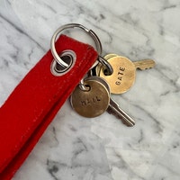 Custom Brass Tag Round Brass Tags Hotel Key Chains Key - Etsy