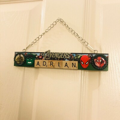 Personalized Avengers Name Sign Customized Avengers Door - Etsy