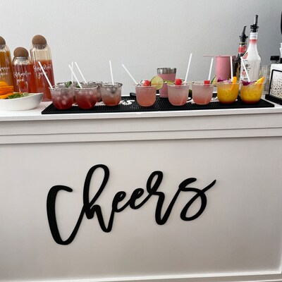 Cheers Sign, Wedding Decor, Wedding Decorations, Party Decorations ...