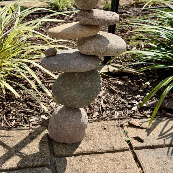 8 Stone Cairn Garden Statue | Stonestatue | Outdoors Decorer ...