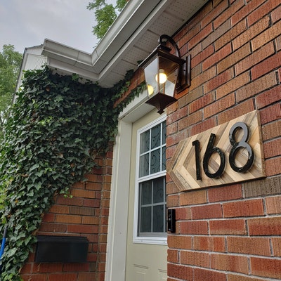 8 Inch Modern House Numbers Address Sign Black Door Numbers A8 - Etsy