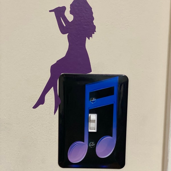 Girl Singing Vinyl Decal Sticker Light Switch Kids Room Decor - Etsy