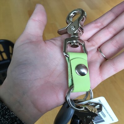 BRIGHT COLORS Key Keeper Snap II Leather Key Chain Clip Holds Over 3 ...