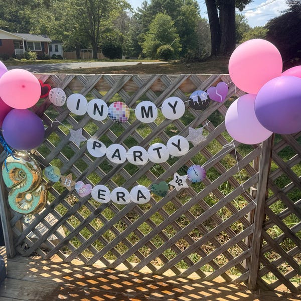 In My Birthday Era Banner, Eras Birthday Party Decorations, Large ...