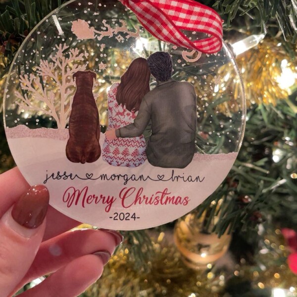 2024 Custom Family Name Ornament, Christmas Family Ornament, Vintage ...
