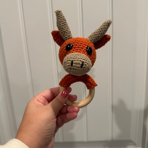 Crochet Cow Rattle Pattern, French/english Pdf Pattern, Cow Amigurumi ...