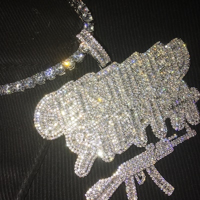 Iced Out 10K Gold Custom Grillz Honeycomb Setting Top Bottom Set CZ ...