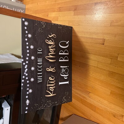 I Do BBQ Engagement Party Yard Sign, I Do BBQ Sign, We Do BBQ Welcome ...