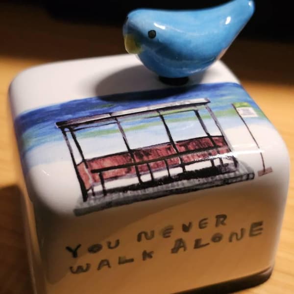 Ceramic Music Box - Moony Orgel, Korean Traditional Tiger and Bird ...