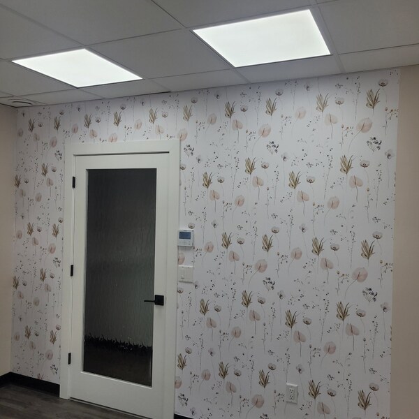 Modern Neutral Floral Wallpaper. Neutral Colors. Peel and Stick and ...