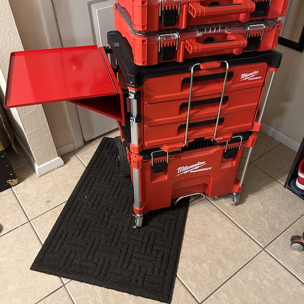 Milwaukee Packout Folding Steel Side Table, Quick Detaching Workbench ...