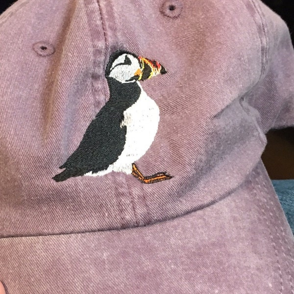 PUFFIN BIRD HAT - One Embroidered Women Men Wildlife Baseball Cap ...