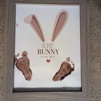 Some Bunny Loves You / Easter Feet / Footprint Handprint Art / Craft ...