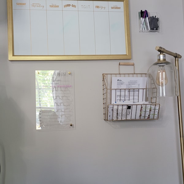 Acrylic to Do List for Wall || Dry Erase Board Clear Acrylic Calendar ...
