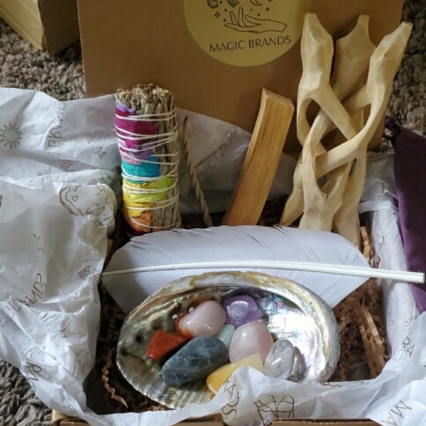 White Sage Smudge Kit With Detailed Instructions, Amethyst, 7 Chakra ...