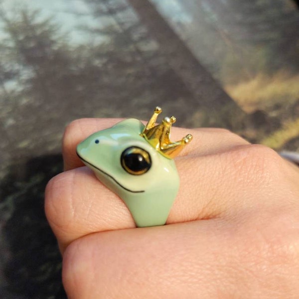 Frog Prince Ring, Frog Ring, Original. - Etsy