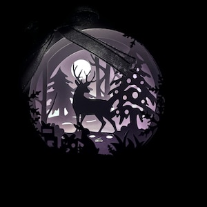 Paper Lantern Shadow Box SVG PDF Template for You DIY Christmas ...