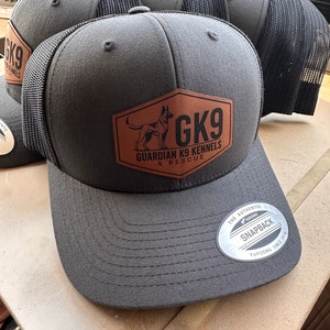 Custom Leather Patch Hats, Logo Hats, Laser Engraved Leather Patch ...