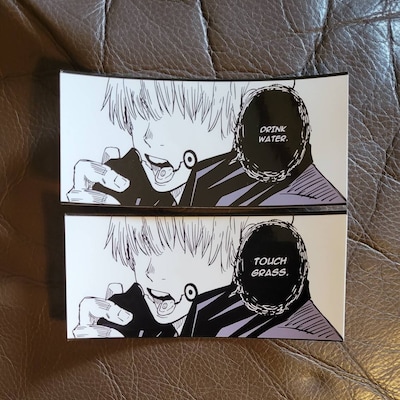 Inumaki Toge touch Grass Meme Sticker Jujutsu Kaisen - Etsy