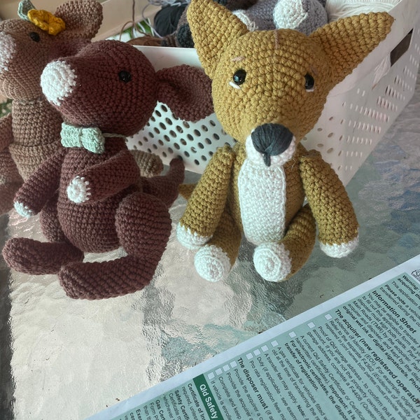 Kane the Dingo Crochet Pattern Amigurumi Australia English Belle and ...