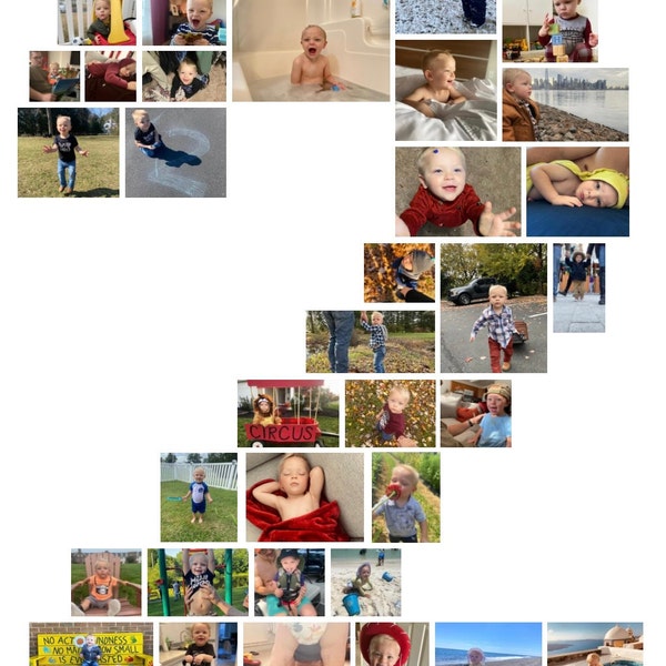 Number Photo Collage Canva Frame Template 0 1 2 3 4 5 6 7 8 9 Poster ...