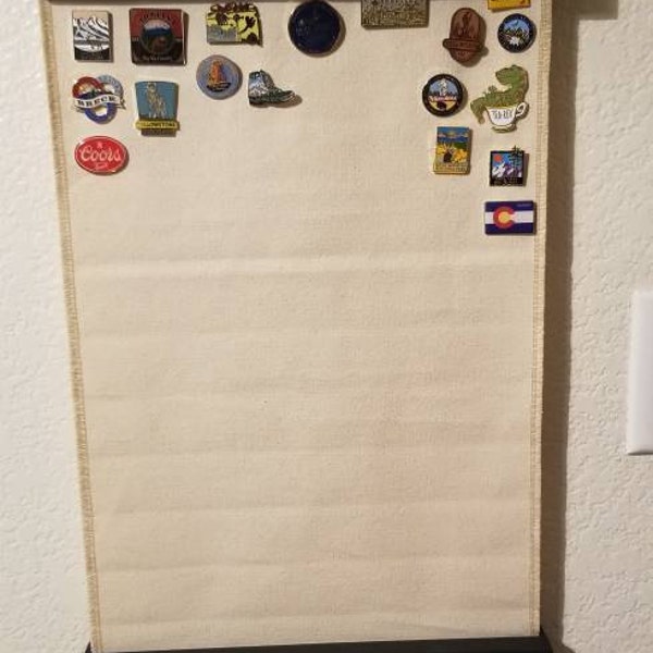 Pin Badge Display / Blank Canvas Wall Hanging / Enamel Pin Holder / HTV ...