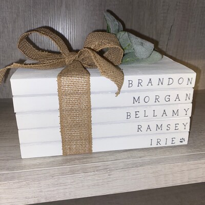 Personalized Name Decor // Vintage Custom Book Decor // Personalized ...