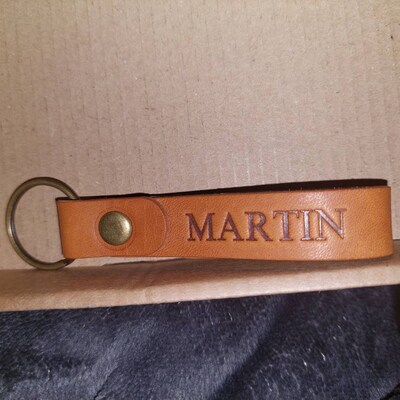Personalized Leather Keychain Custom Name Leather Key Ring - Etsy