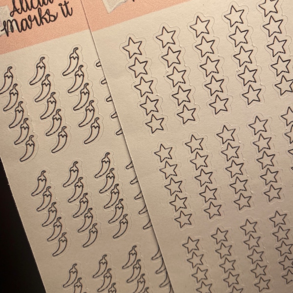 Star Ratings | Planner Stickers | Bujo Stickers - Etsy