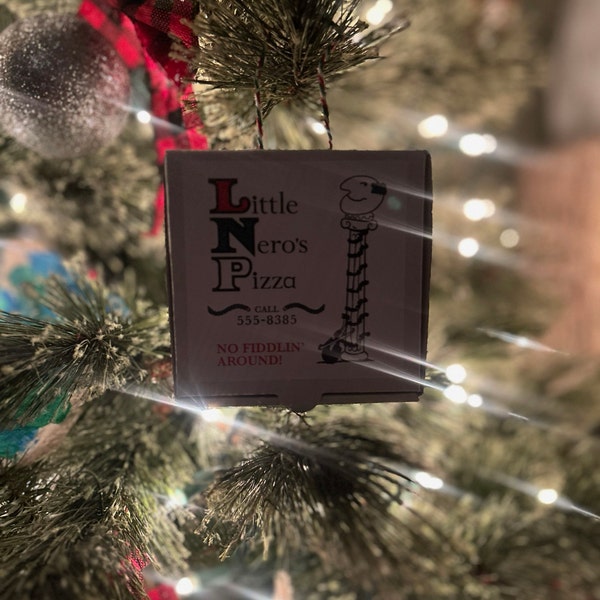 Home Alone Inspired Little Nero's Pizza Box Ornament WITH PIZZA INSIDE ...