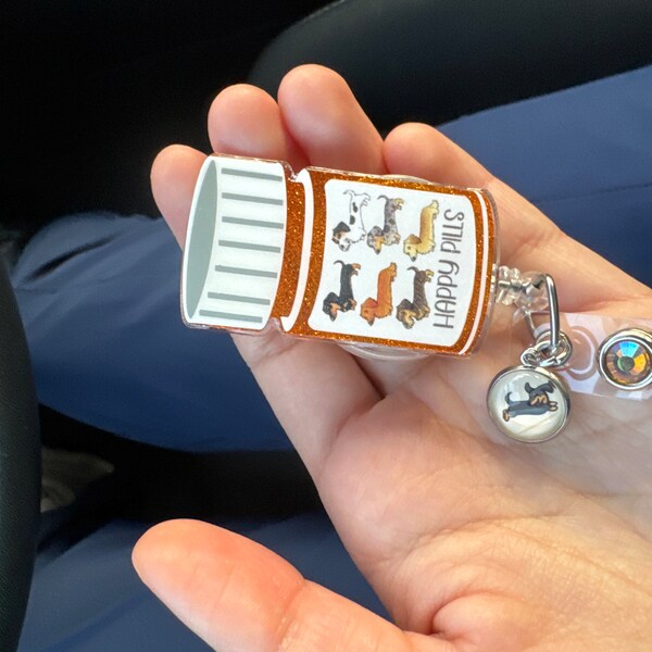 Vet Tech Badge Reel, Vet Badge Holder, Veterinary ID Badge, Dachshund ...